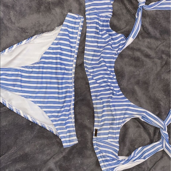 Wallflower | Swim | Stripped Bathing Suit With Tie Up Straps | Poshmark